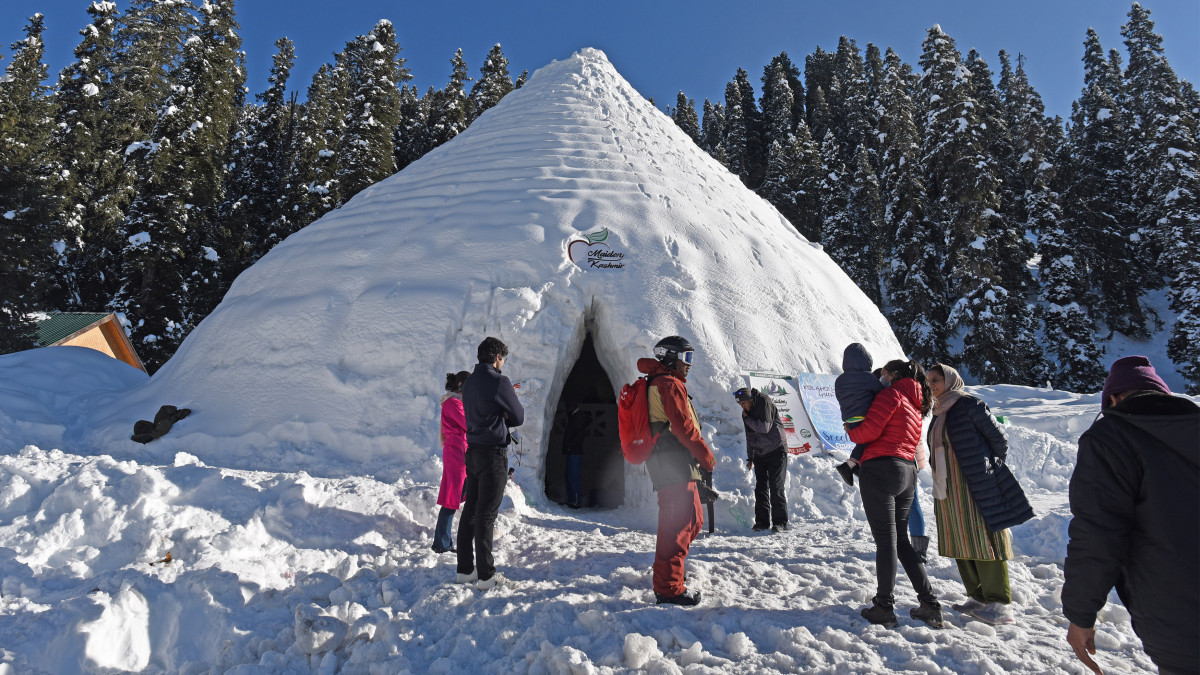 Hot Coffee At World's Largest Igloo Cafe In Gulmarg