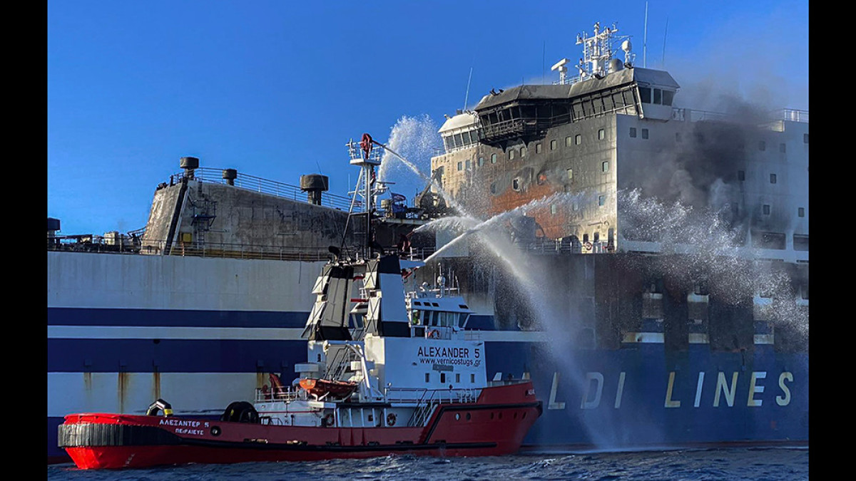 Greece Ferry Fire