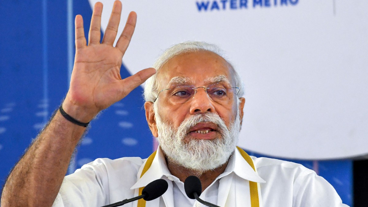 PM Modi Unveils 55-Ft Tall Hanuman Statue In Kerala Temple